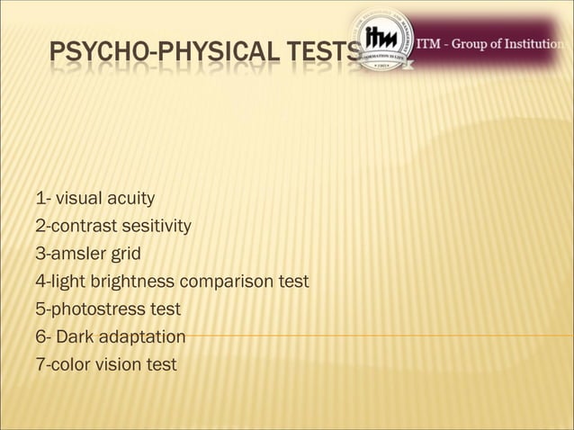 MACULAR FUNCTION TEST | PPT | Eye and Vision Conditions | Diseases and ...