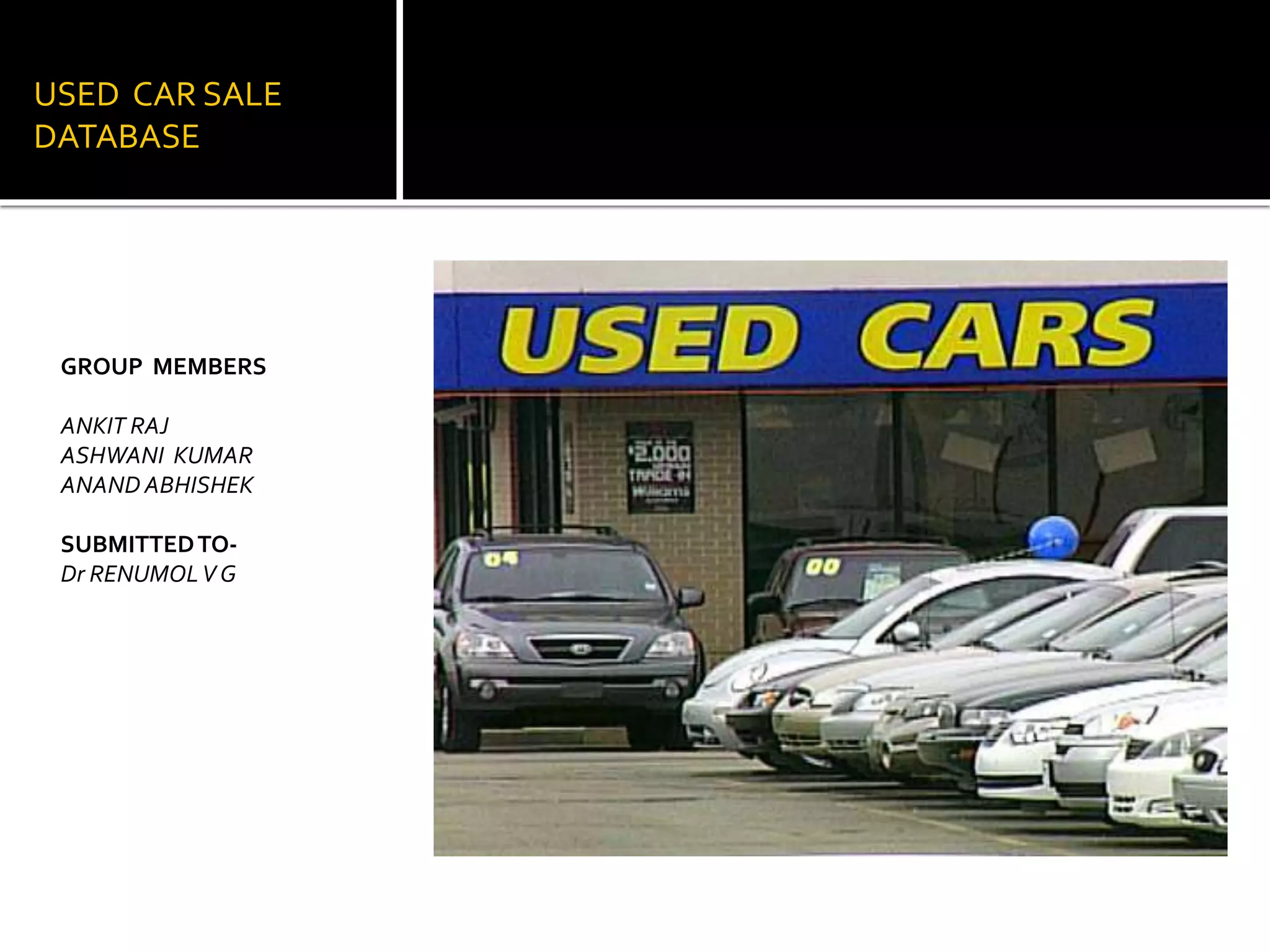 Presentation on Used Car | PPTX