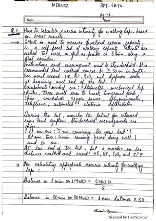 Mehnaz farkhunda pulmonary rehab assignment | PDF