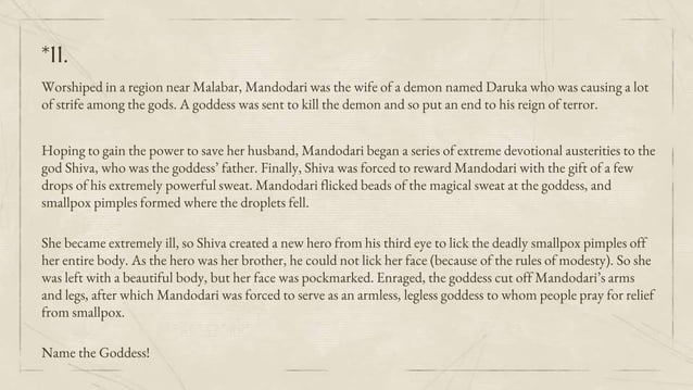 LSR Mythology Etymology History (MEH) Quiz 2020 | PPTX | Hinduism ...