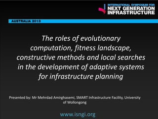 SMART International Symposium for Next Generation Infrastructure: The ...