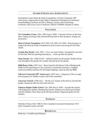 Mehreen Khans New Resume | DOC