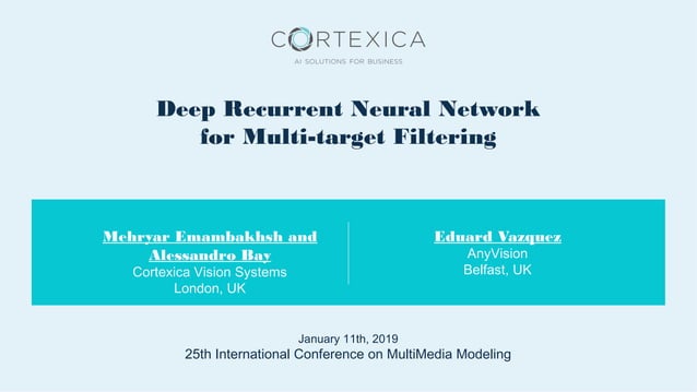 Deep Recurrent Neural Network for Multi-target Filtering | PPT