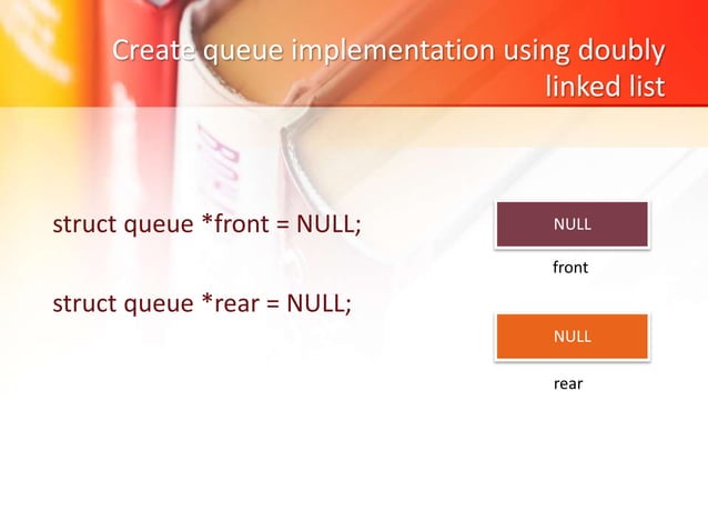 Implementation Of Queue Using Singly And Doubly Linked List Ppt