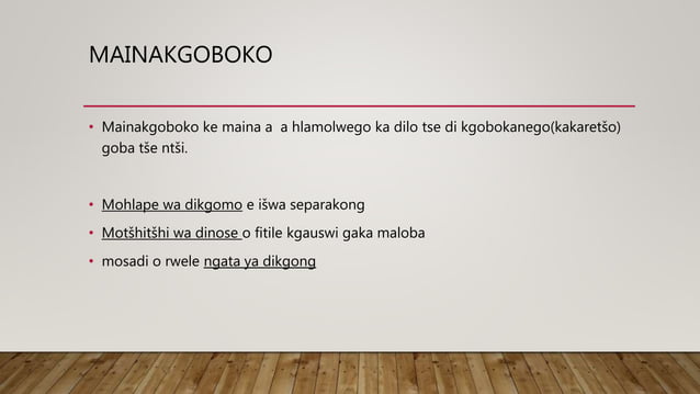 Mehuta ya maina | PPTX