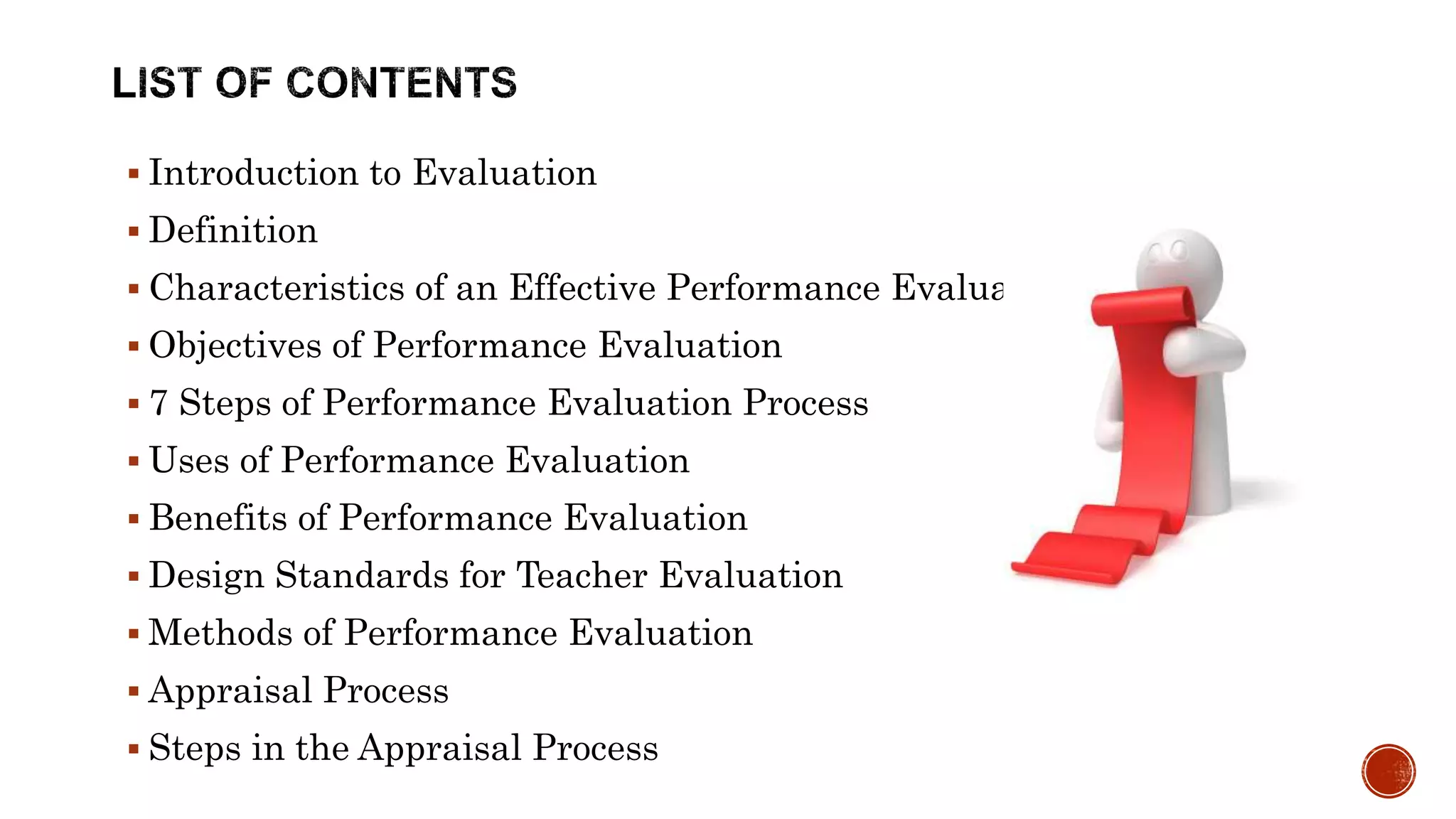 Performance Evaluation and Appraisal Processes | PPTX