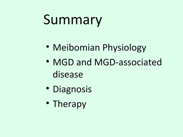 Prof Bron lecture. The A-Z of MGD | PPT | Skin Care | Beauty