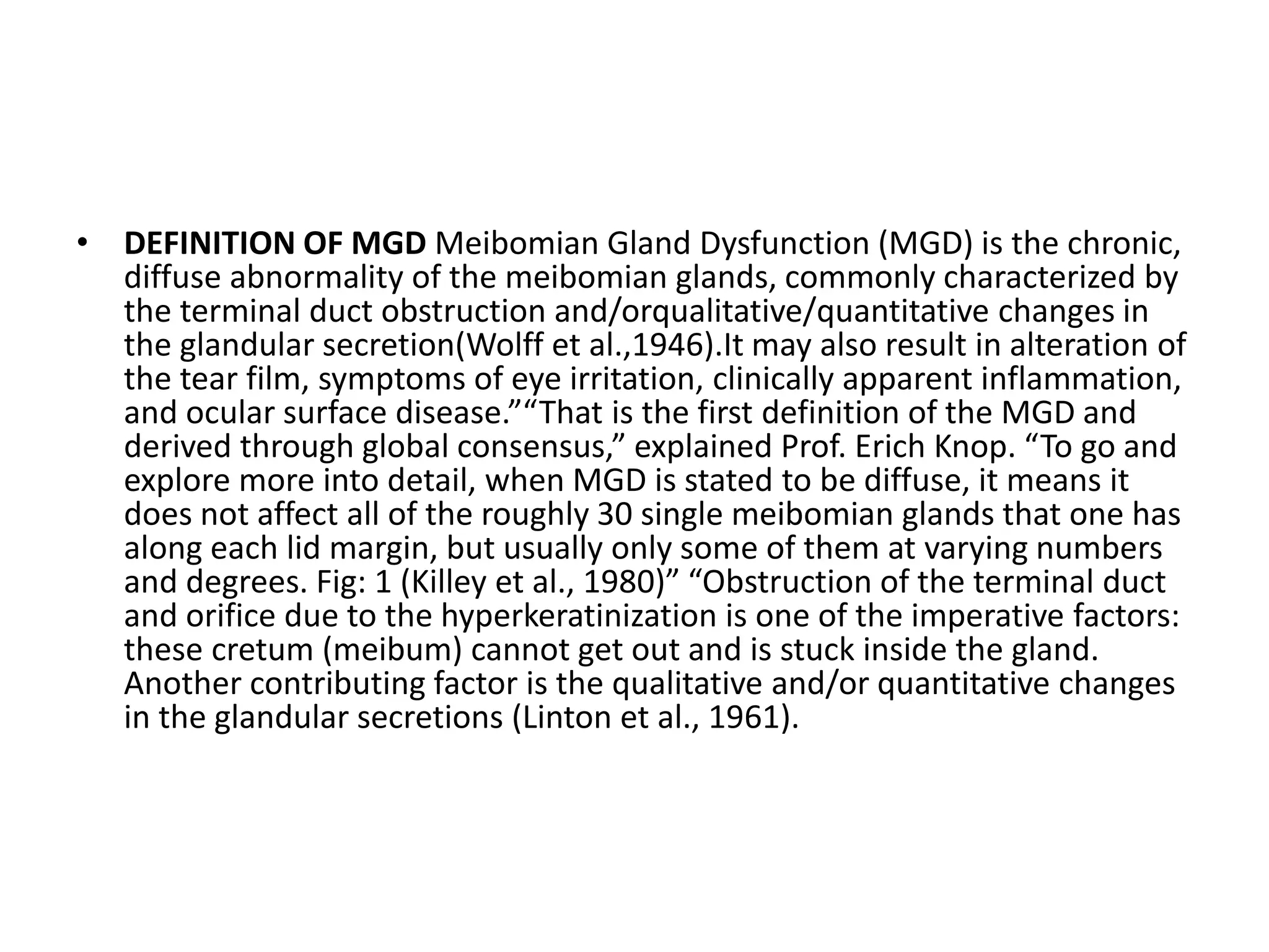 Meibomian gland dysfunction | PPTX