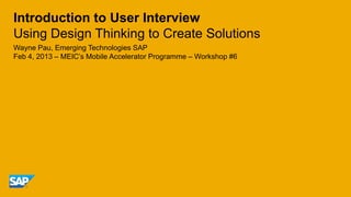 Design Thinking: User Empathy | PPTX