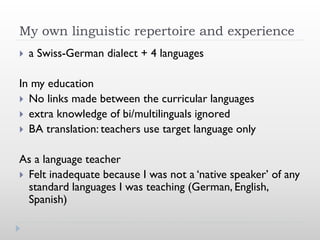 The multilingual turn in languages education: A critical movement in education | PDF