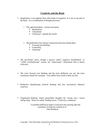 Meierding - Creativity Training | PDF