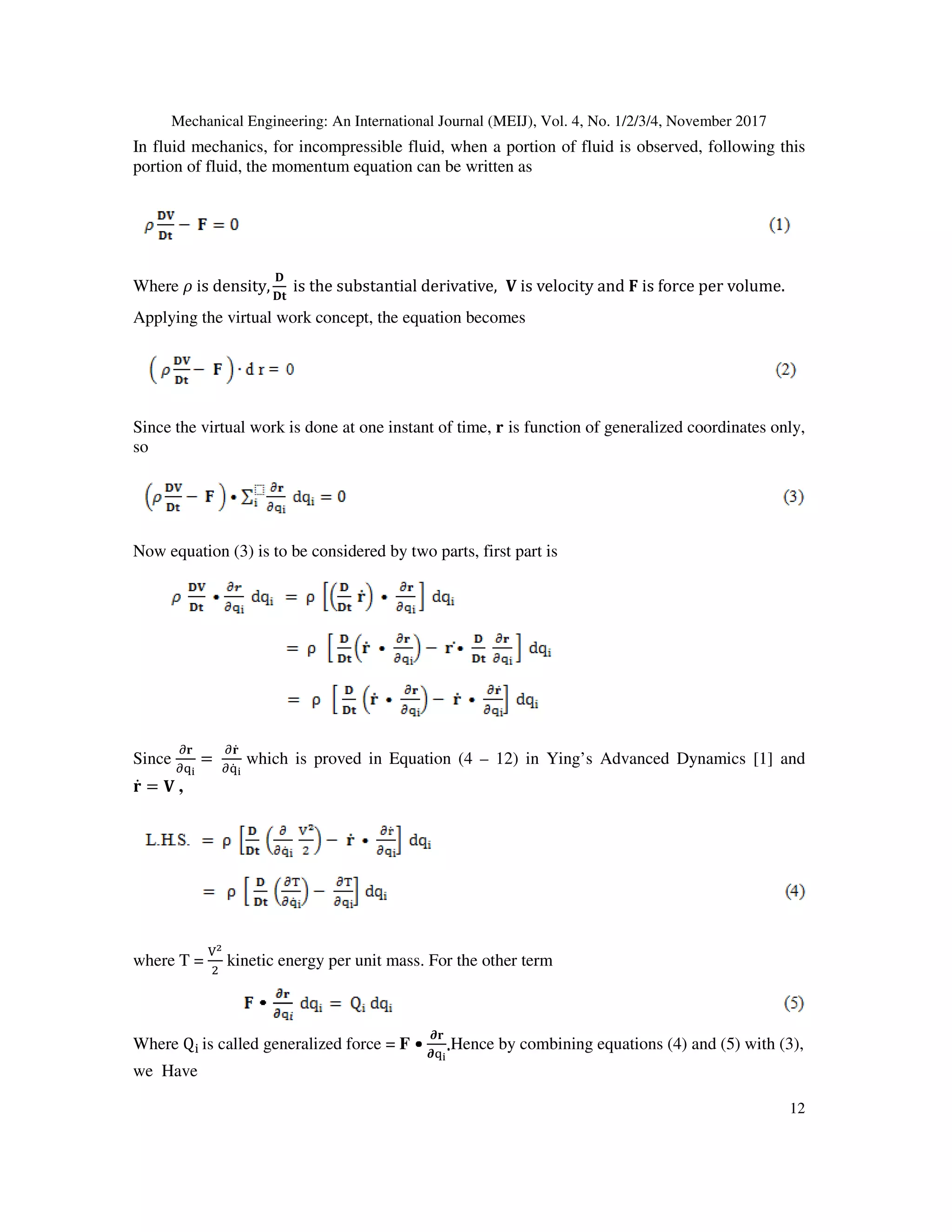 DISCOVERY OF LAGRANGIAN EQUATION FOR FLUID MECHANICS | PDF