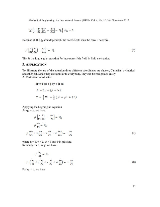 DISCOVERY OF LAGRANGIAN EQUATION FOR FLUID MECHANICS | PDF