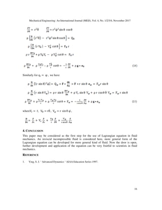 DISCOVERY OF LAGRANGIAN EQUATION FOR FLUID MECHANICS | PDF