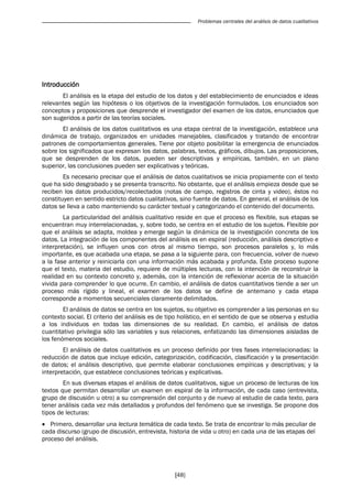 Meijía navarrete el análisis de los datos cualitativos | PDF