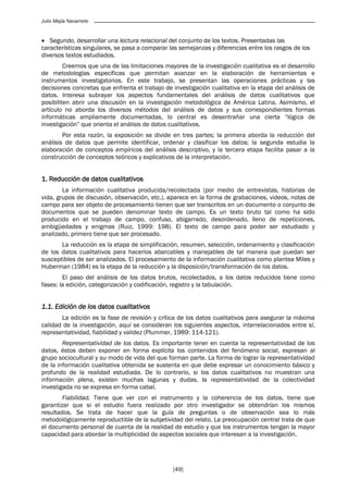 Meijía navarrete el análisis de los datos cualitativos | PDF