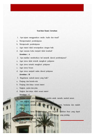 MODUL MEDIA PEMBELAJARAN AUDIO,VISUAL DAN AUDIO VISUAL | DOCX