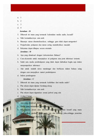 MODUL MEDIA PEMBELAJARAN AUDIO,VISUAL DAN AUDIO VISUAL | DOCX