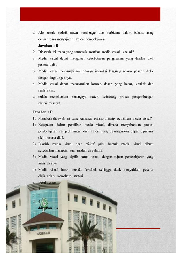 MODUL MEDIA PEMBELAJARAN AUDIO,VISUAL DAN AUDIO VISUAL | DOCX