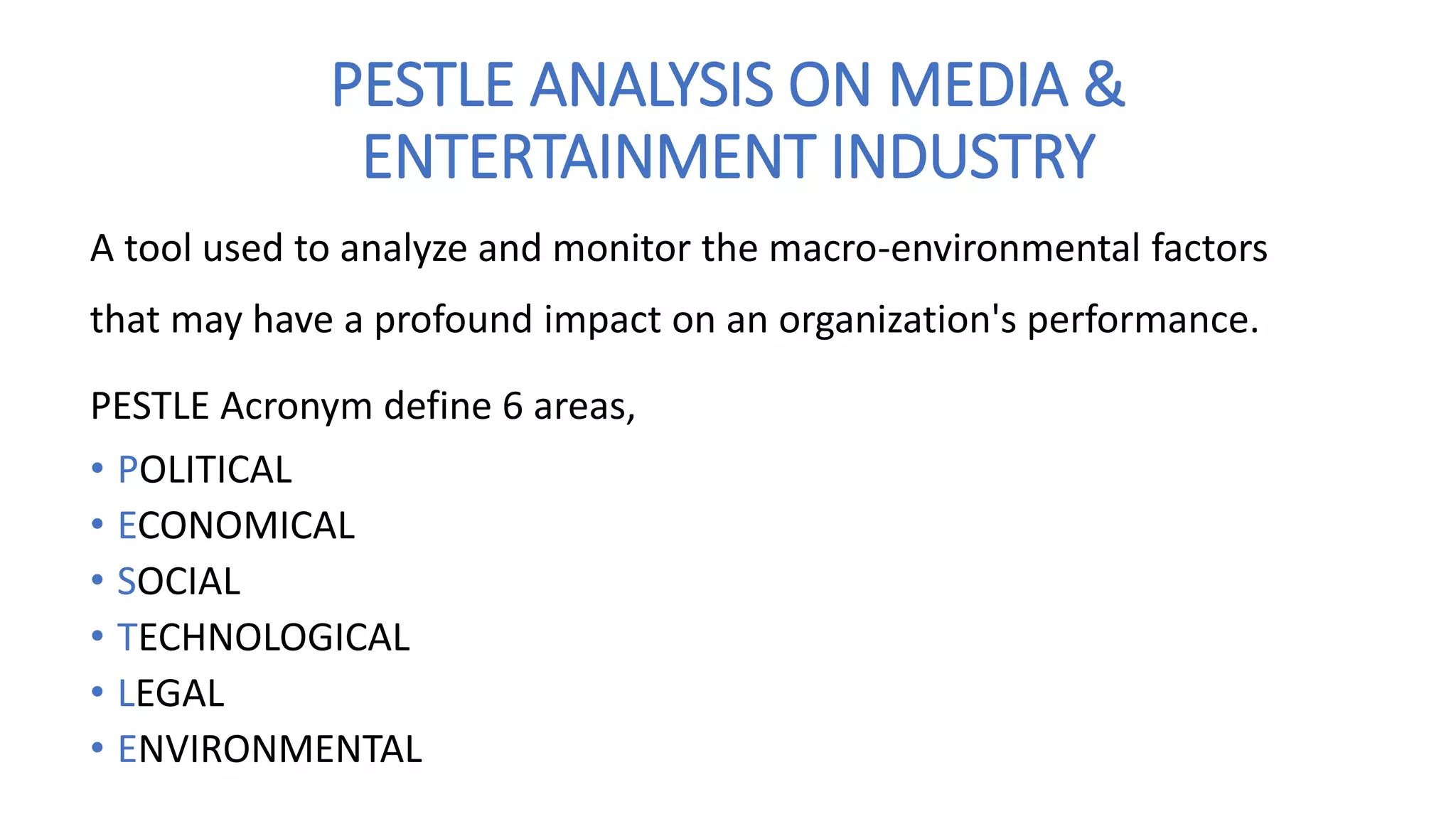 Media & Entertainment industry analysis | PPTX