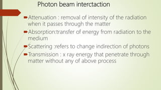 Interaction of x-ray and radiation effects | PPTX