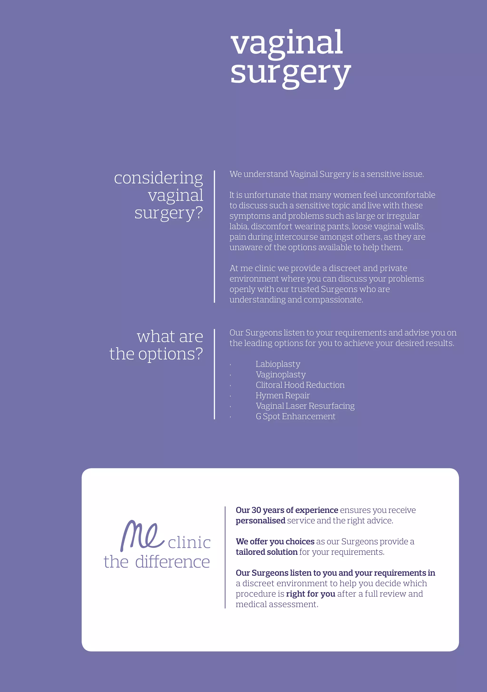 Intimate area surgery | PDF
