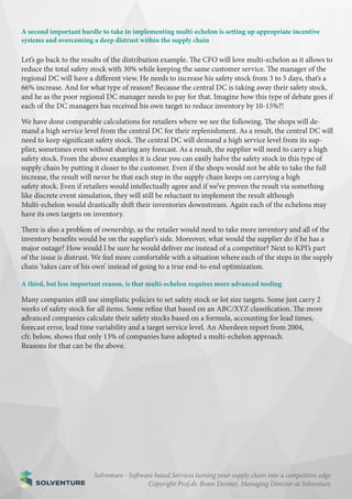 Including Multi-Echelon Inventory in your SiOP cycle - Our vision at Solventure | PDF