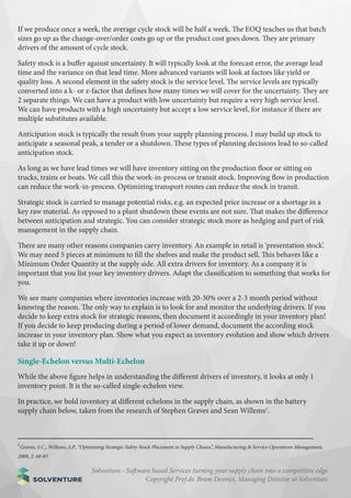 Including Multi-Echelon Inventory in your SiOP cycle - Our vision at Solventure | PDF