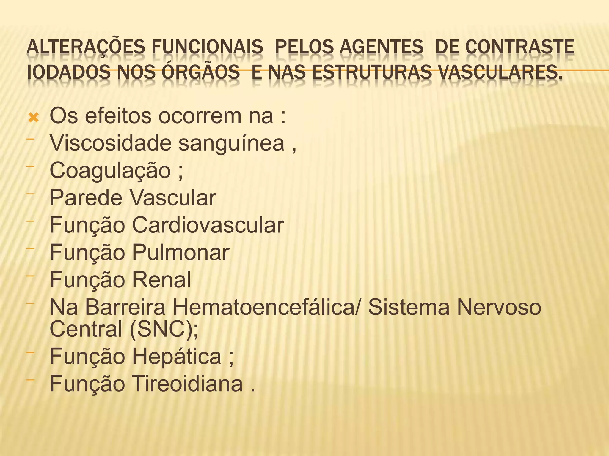 Meios de contraste iodado | PPSX | Chemistry | Science