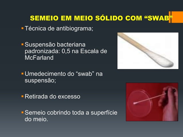 Meios de cultura e Técnicas de semeio- MICROBIOLOGIA | PPT