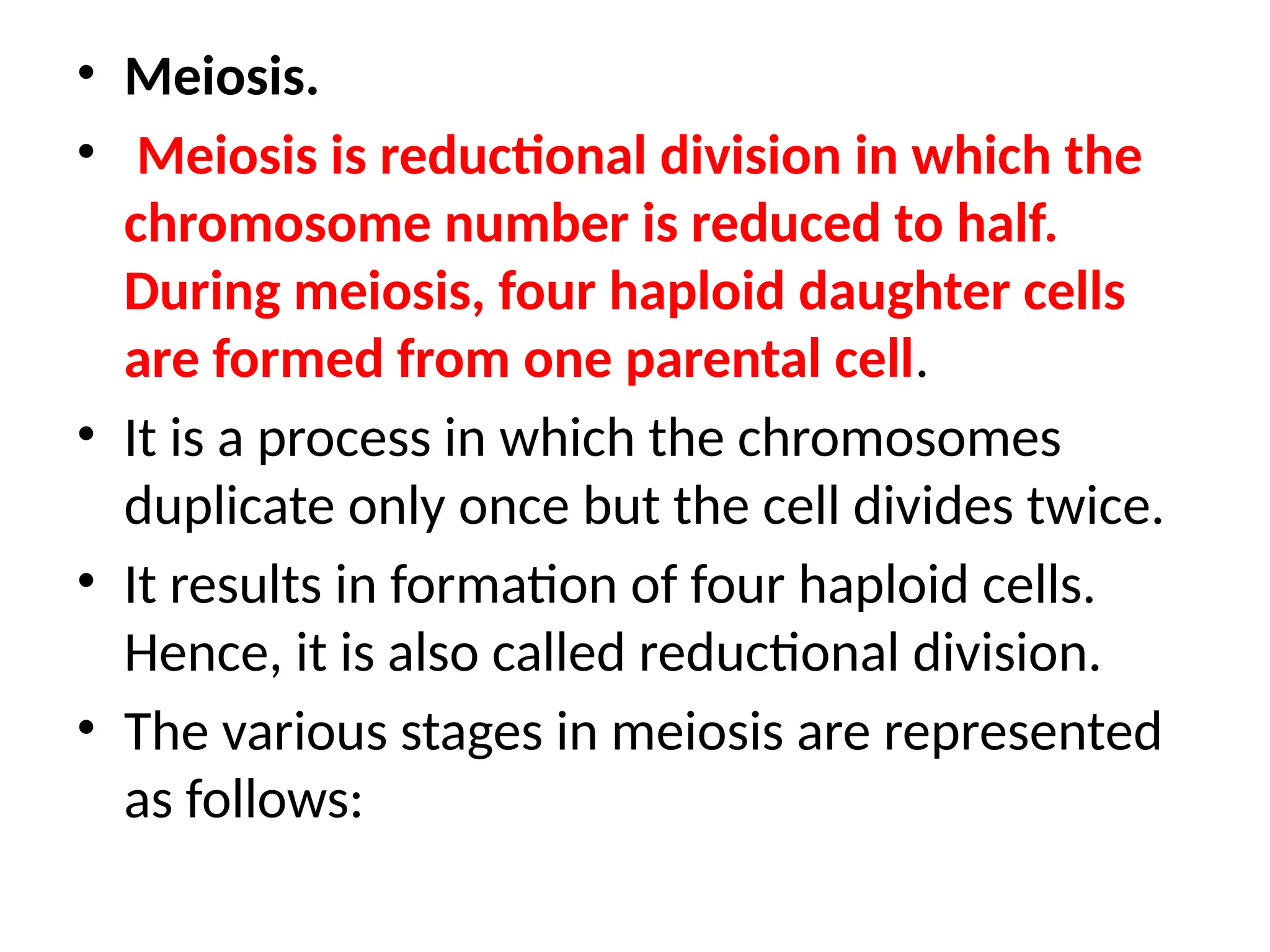 meiosis-role in formation of gametes and reproduction | PPTX