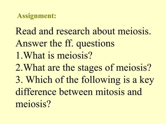 Meiosis PPTX For Grade 8 students for better learning | PPTX
