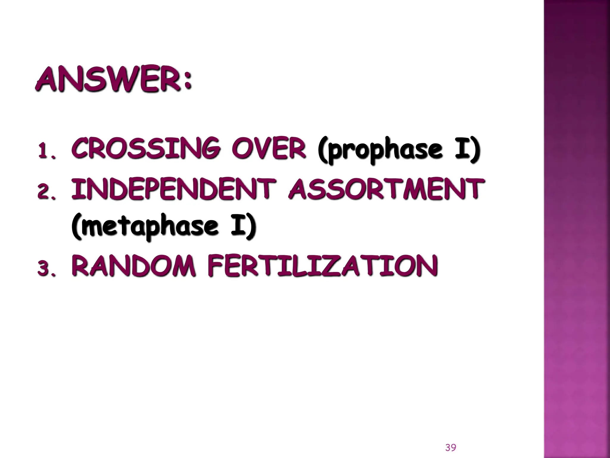 meiosis reduction-division Genetic Recombination | PPT