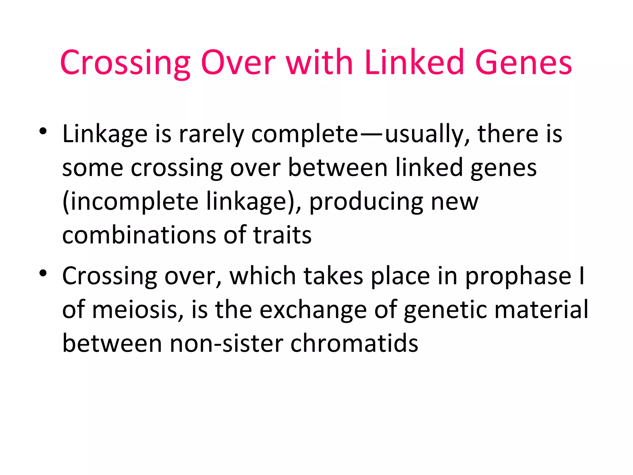 Meiosis, linkage and crossing over | PPT