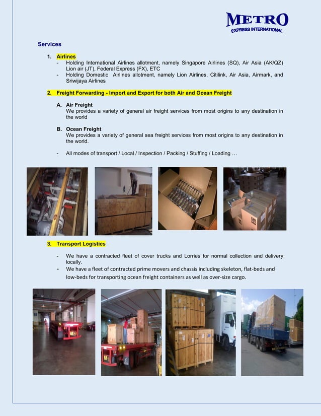 PT. Metro Express International | PDF