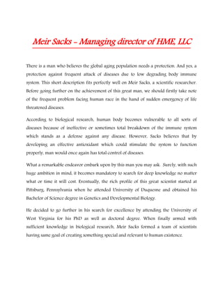 Meir sacks | PDF