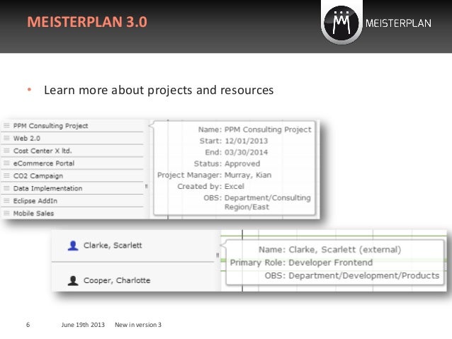 Meisterplan: New in Version 3.0