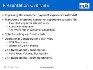MEI Vending Note Recycler | PPT