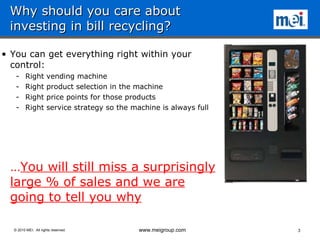 MEI Vending Note Recycler | PPT