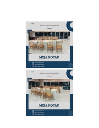 Sewa Meja Kotak Sejabodetabek dan Sekitarnya | DOCX