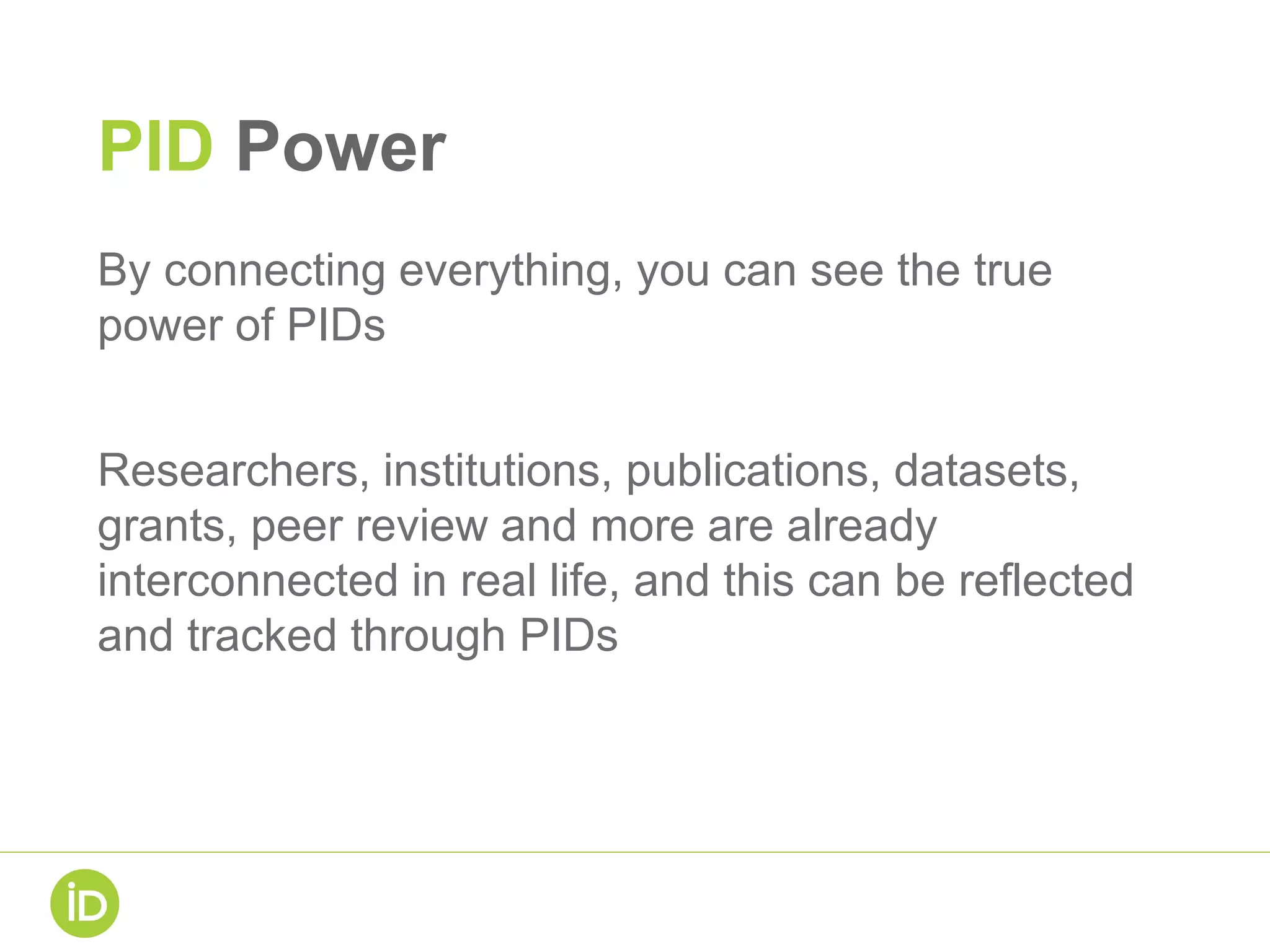 Building Open Research Infrastructure with PIDs | PPT