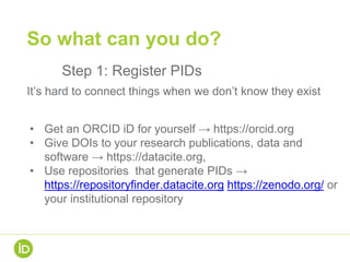 Building Open Research Infrastructure with PIDs | PPT