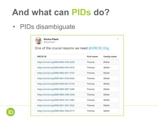 Building Open Research Infrastructure with PIDs | PPT