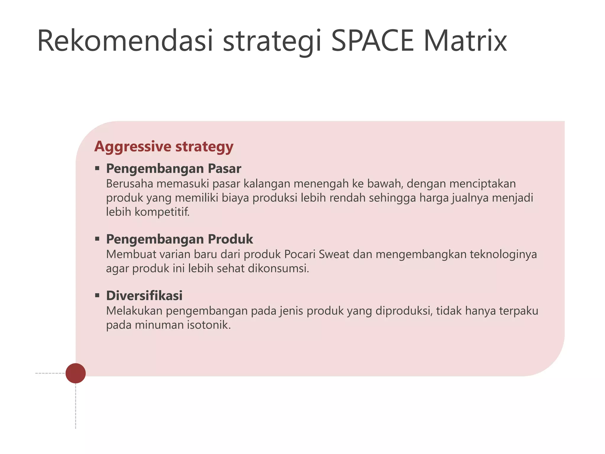 Analisis SWOT-SPACE matrix untuk PT Amerta Indah Otsuka | PPTX
