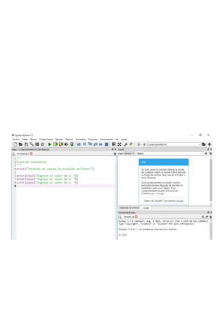 Ecuacion Cuadratica en Python | PDF