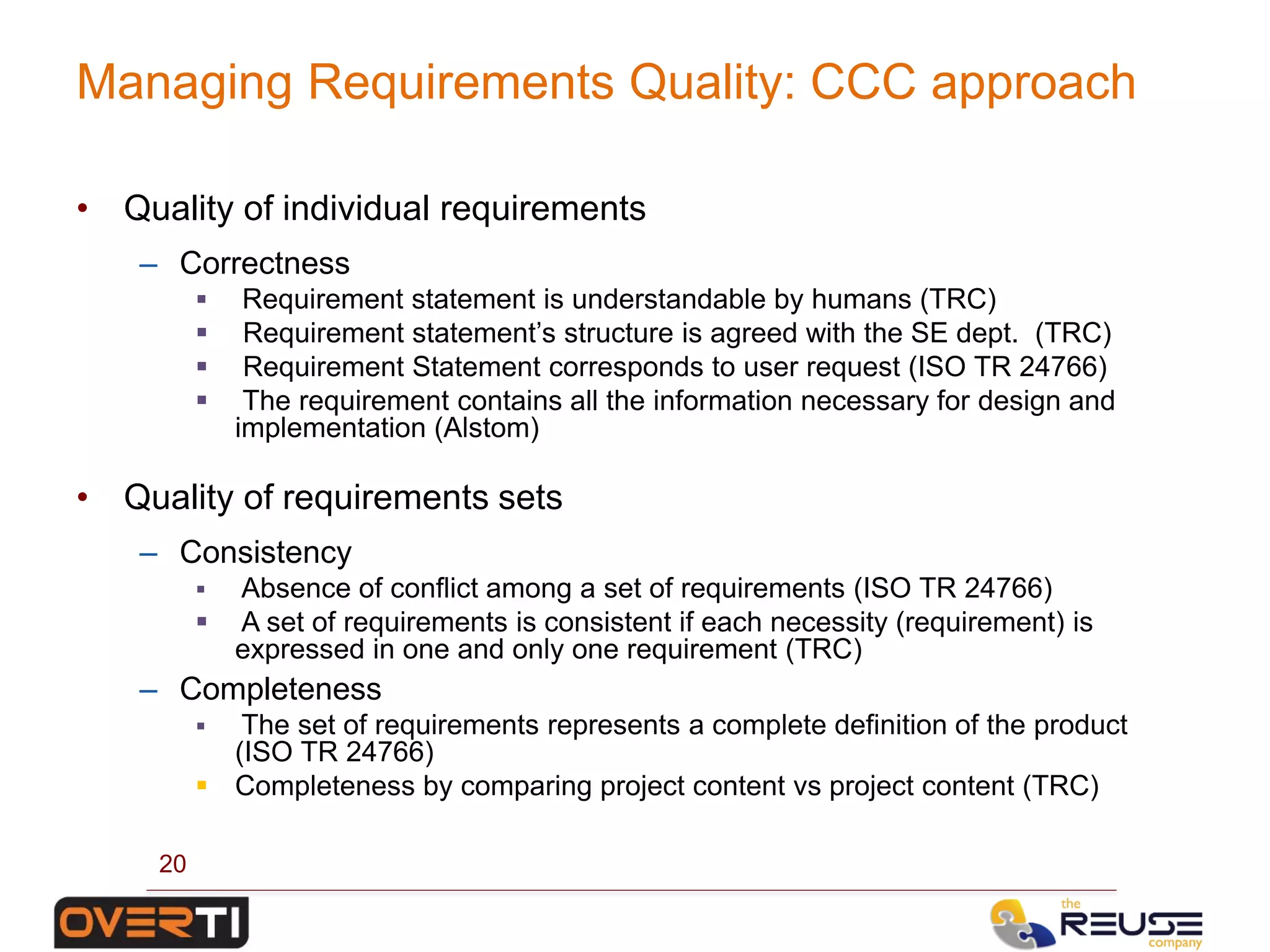 Requirements' Quality Improvement: A Successful Case Study | PDF