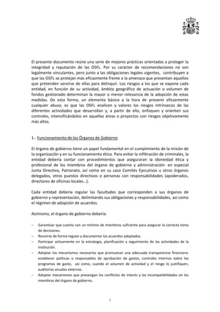 Mejores prácticas en OFSL (organizaciones sin fines de lucro) | PDF