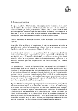 Mejores prácticas en OFSL (organizaciones sin fines de lucro) | PDF