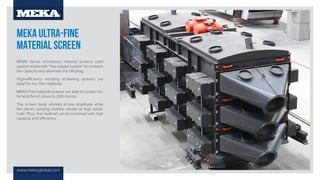 MEKA FINE MATERIAL SCREEN | PDF | Manufacturing Industry | Industries