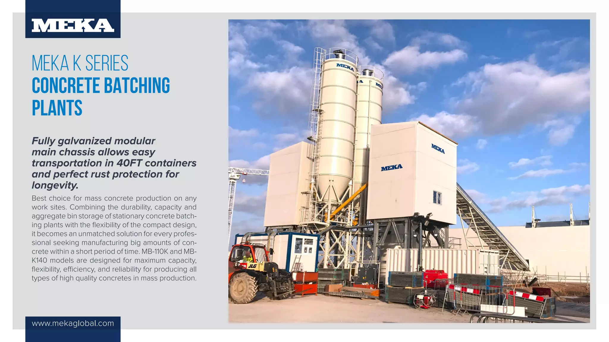 MEKA K SERIES CONCRETE BATCHING PLANTS | PDF | Civil Engineering ...